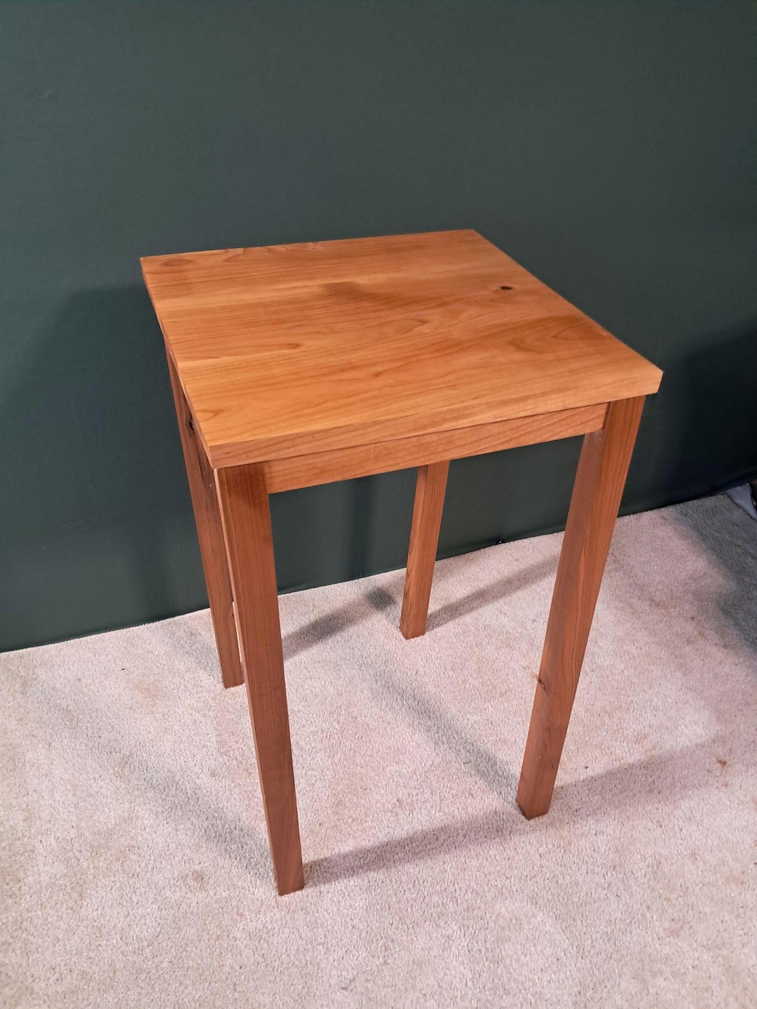 Solid Cherry Wood End Table - Etsy