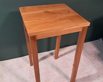 Solid Cherry End Table With Engraved Compass - Etsy