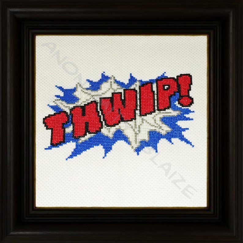 Comic Book thwip Cross Stitch Pattern - Etsy