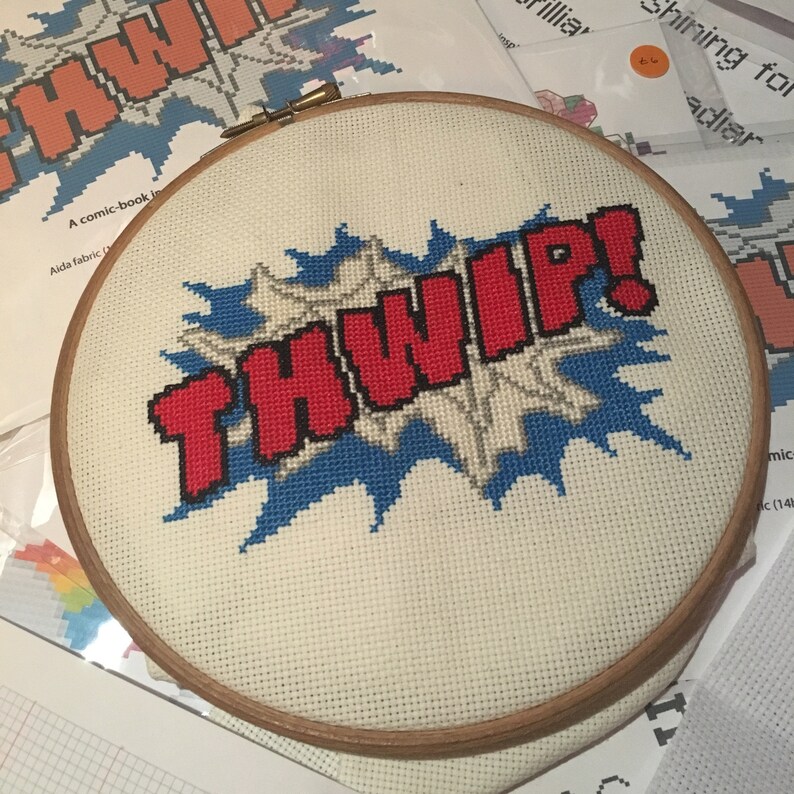 Comic Book thwip Cross Stitch Pattern - Etsy