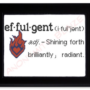 Effulgent Definition Cross Stitch Pattern - Etsy