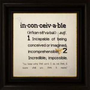 Inconceivable Definition Cross Stitch Pattern - Etsy