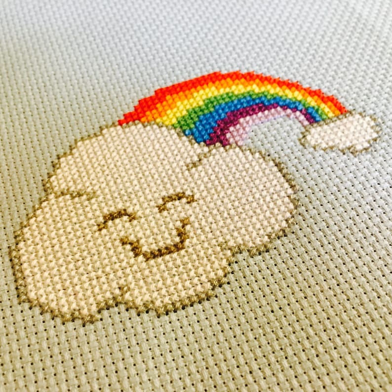 Cute Cloud Cross Stitch Pattern - Etsy
