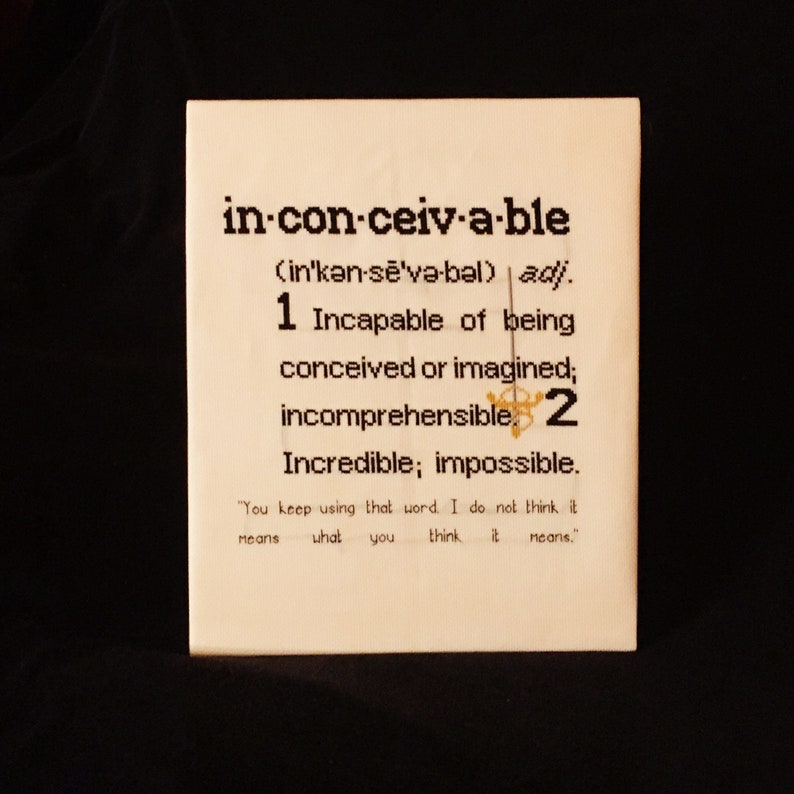 Inconceivable Definition Cross Stitch Pattern - Etsy UK