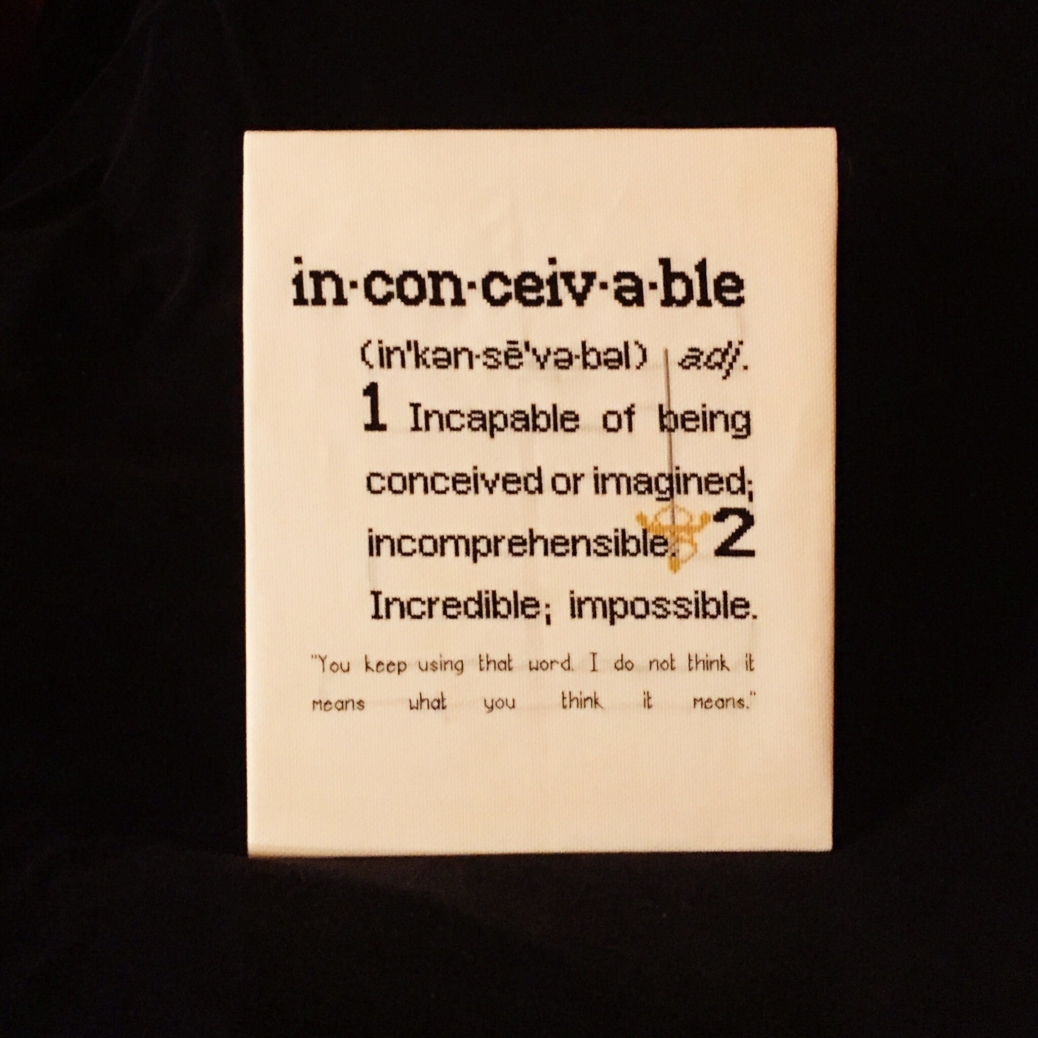 Inconceivable Definition Cross Stitch Pattern - Etsy UK