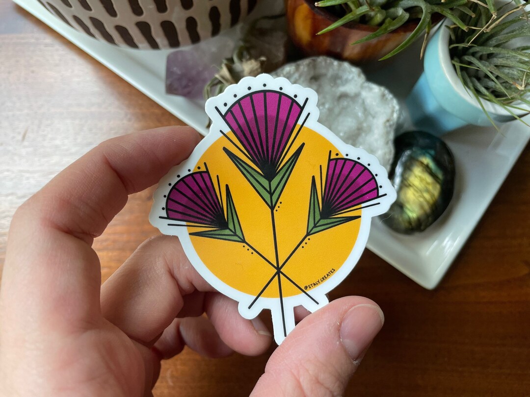 Thistles Sticker 3” Vinyl Decal - Etsy
