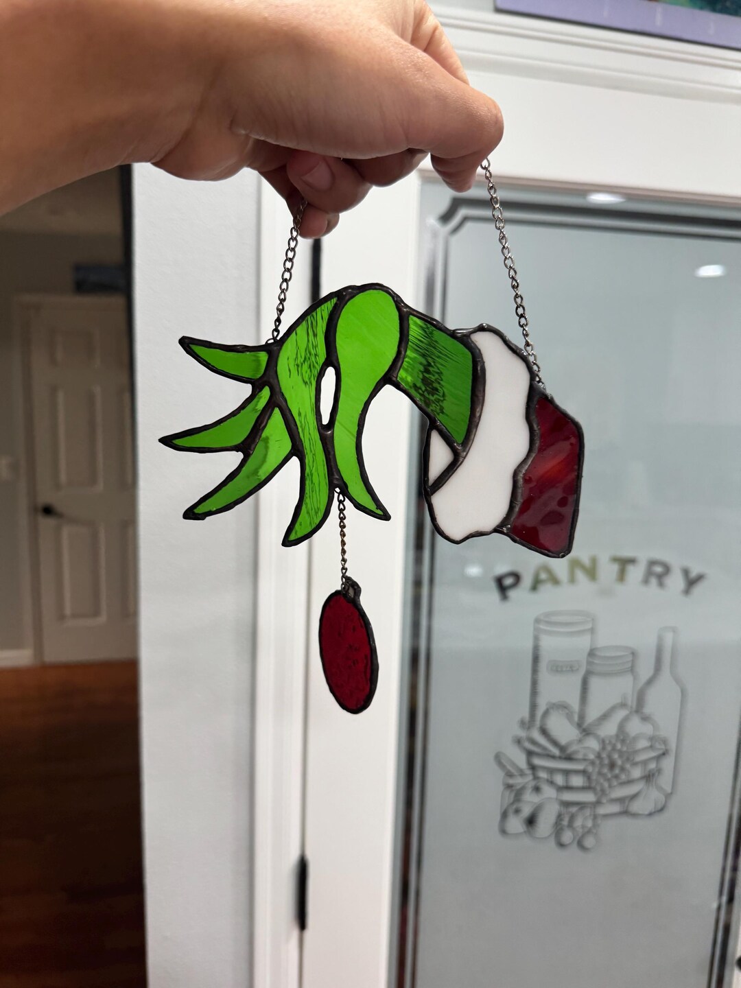 Stained Glass Grinch Hand - Etsy