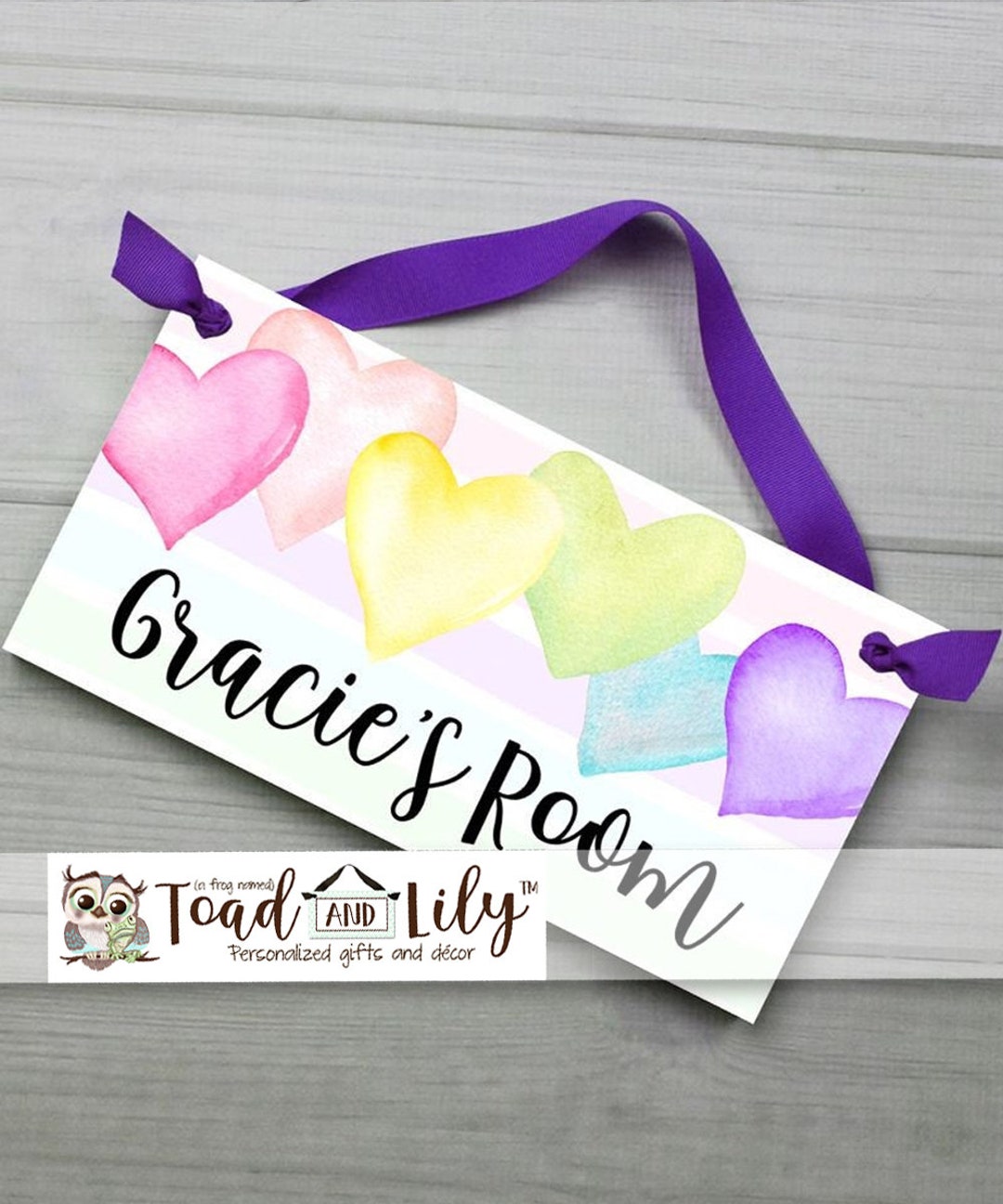 Big Rainbow Heart Door Sign Pink Rainbow Purple Pink Design - Etsy