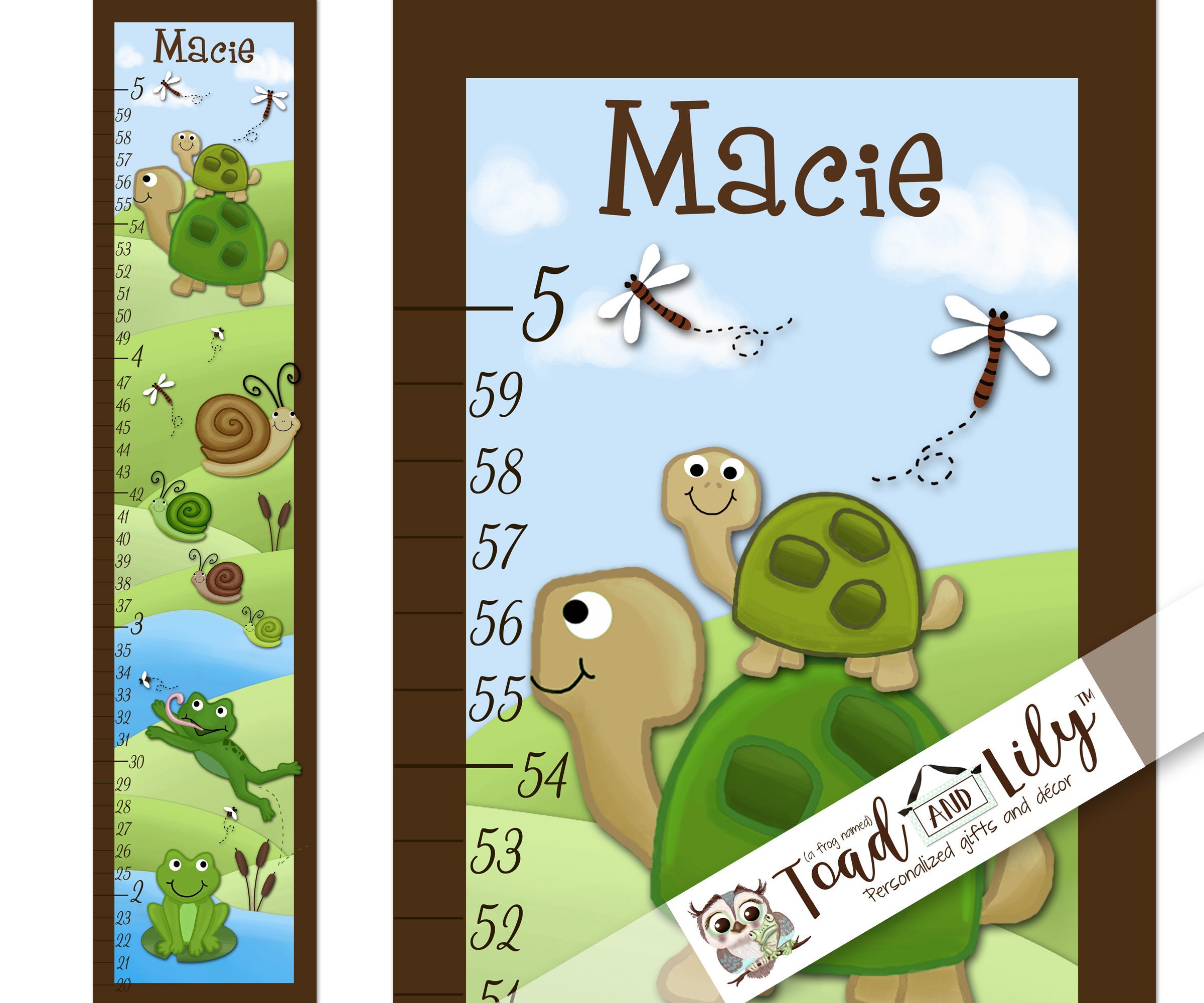 Frog Printable Wall Growth Chart