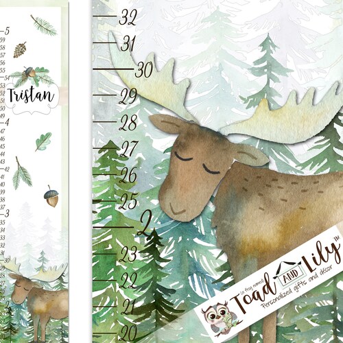 Woodland Themed Growth Chart - Etsy