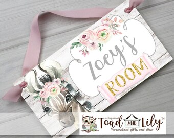 Zebra Door Sign - Etsy