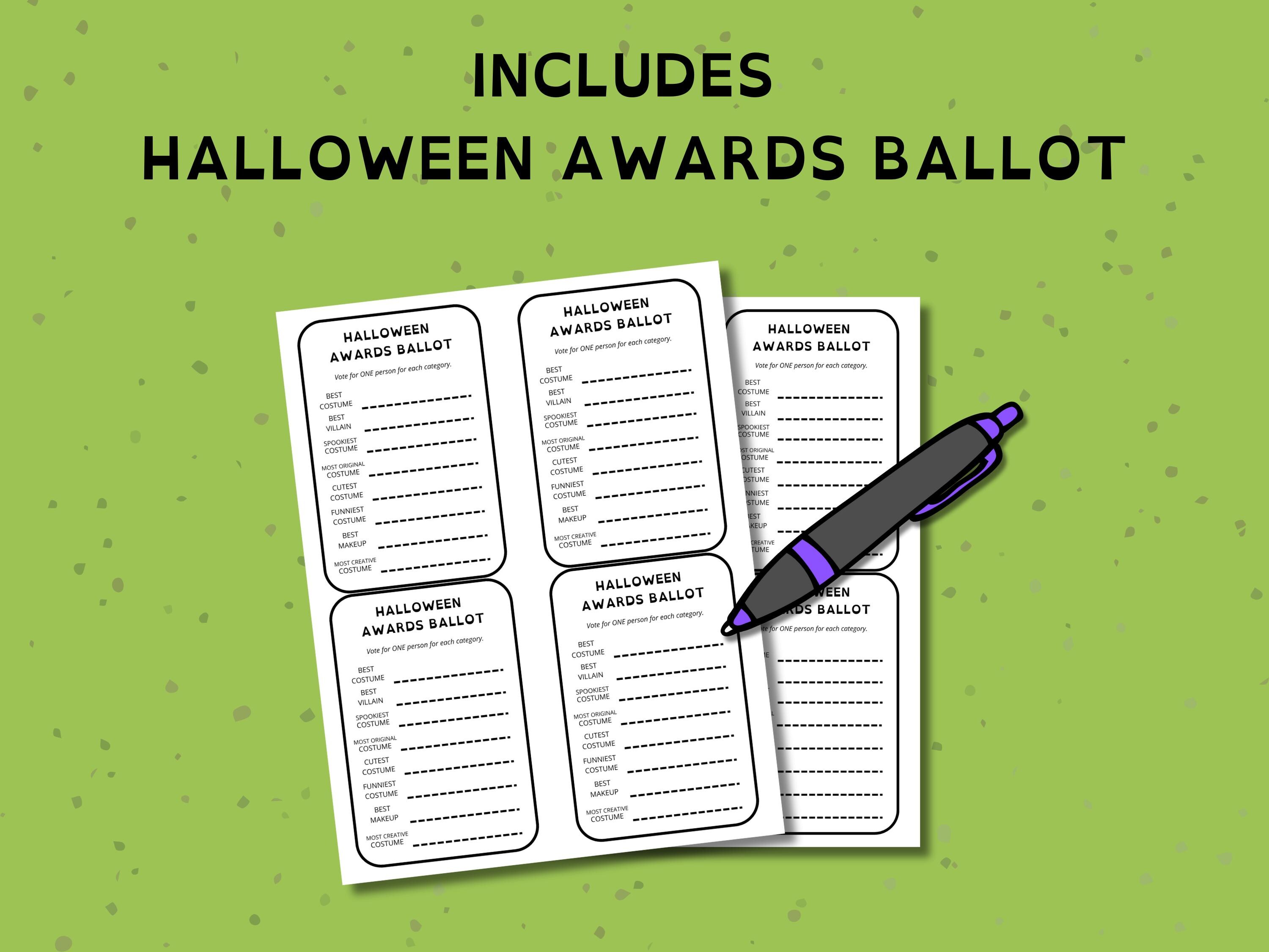 Halloween Costume Award Certificate, Costume Awards, Printable ...