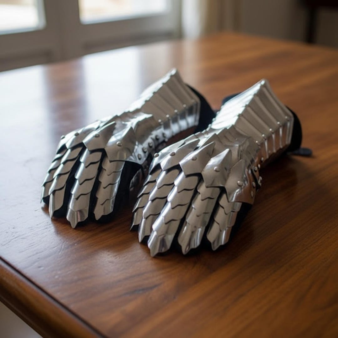 Mild Steel Gauntlets – Polished Medieval Armor for LARP & SCA - Etsy