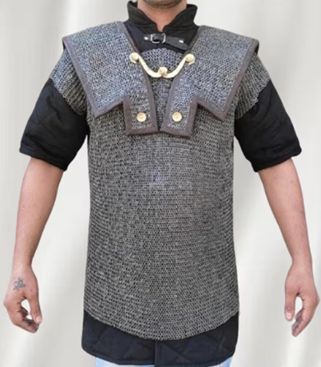 Roman Maille Officer Hamata: 6MM Flat Ring Riveted Chainmail ...