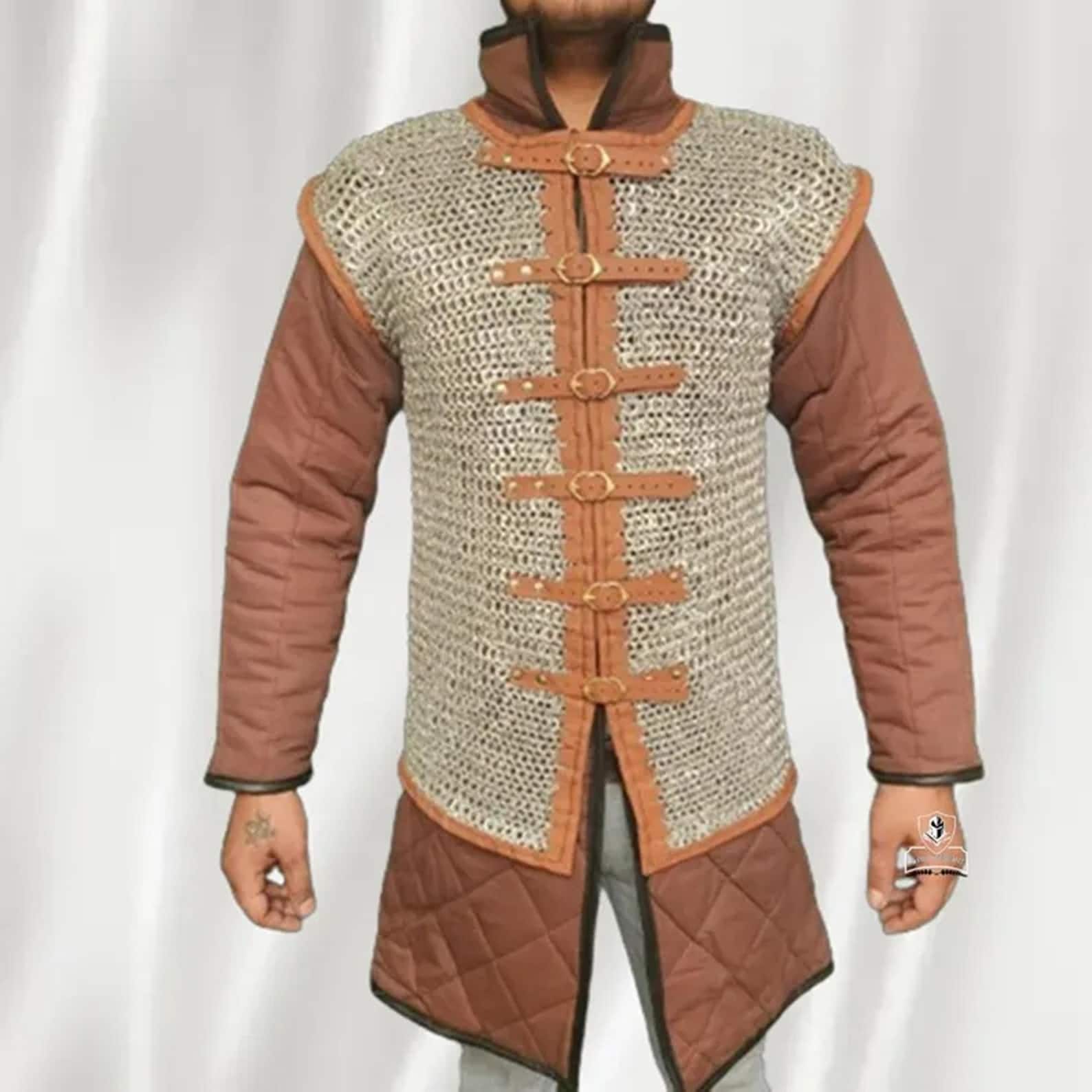Sleeveless Aluminum Chainmail Shirt | 10mm Flat Riveted Rings Medieval ...