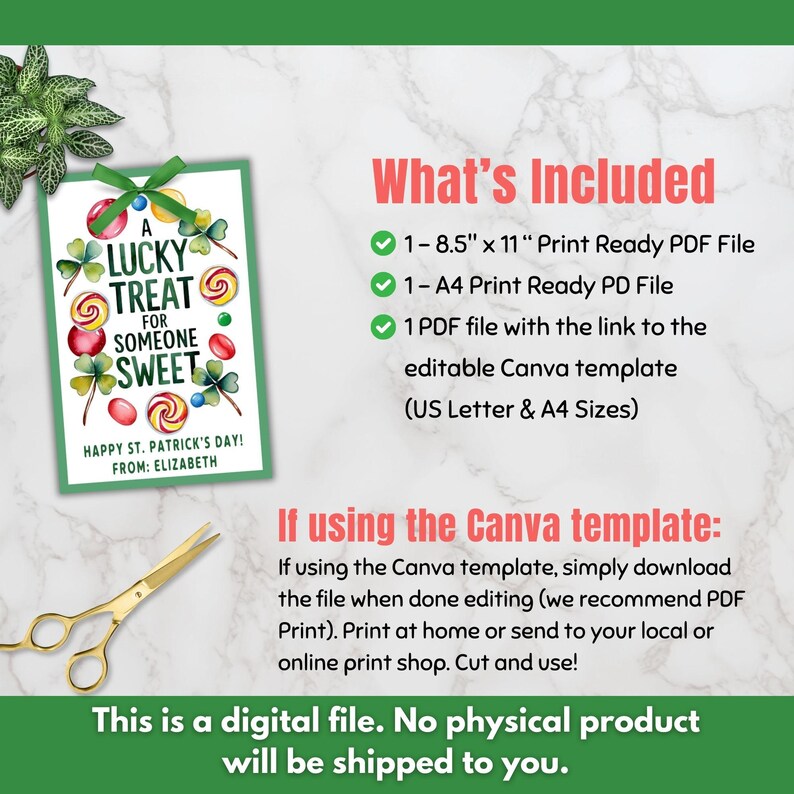 St Patricks Day Gift Tags A Lucky Treat for Someone Sweet Printable ...