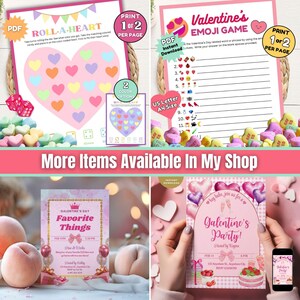 Valentines Day Candy Dice Game Printable Fun Valentine Pastel Theme ...