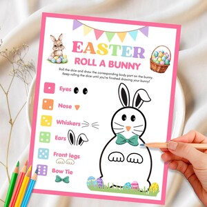 Printable Easter Roll A Bunny Dice Game Fun Family Activity for Kids ...