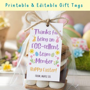 Easter Employee Appreciation Gift Tag Thanks for Being an Egg-cellent ...