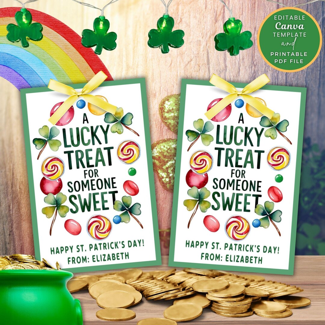 St Patricks Day Gift Tags A Lucky Treat for Someone Sweet Printable ...