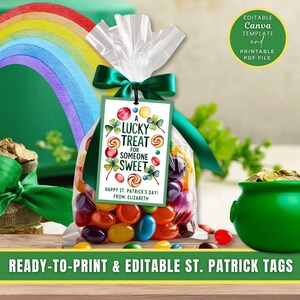 St Patricks Day Gift Tags A Lucky Treat for Someone Sweet Printable ...