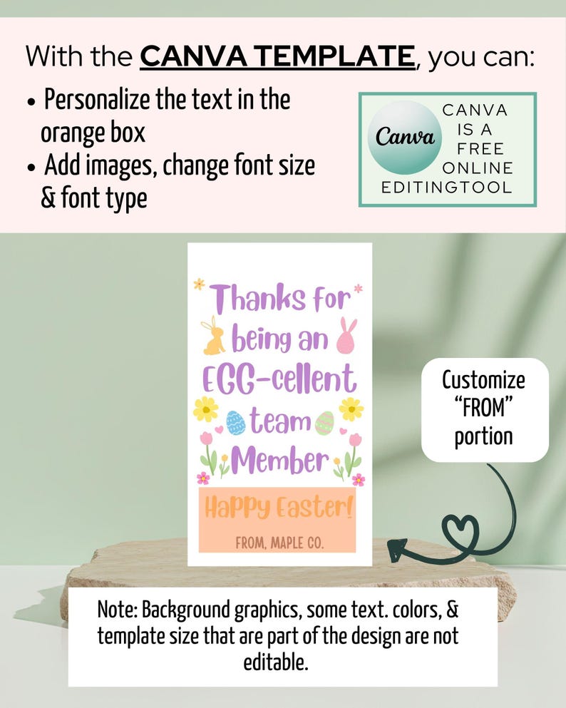 Easter Employee Appreciation Gift Tag Thanks for Being an Egg-cellent ...