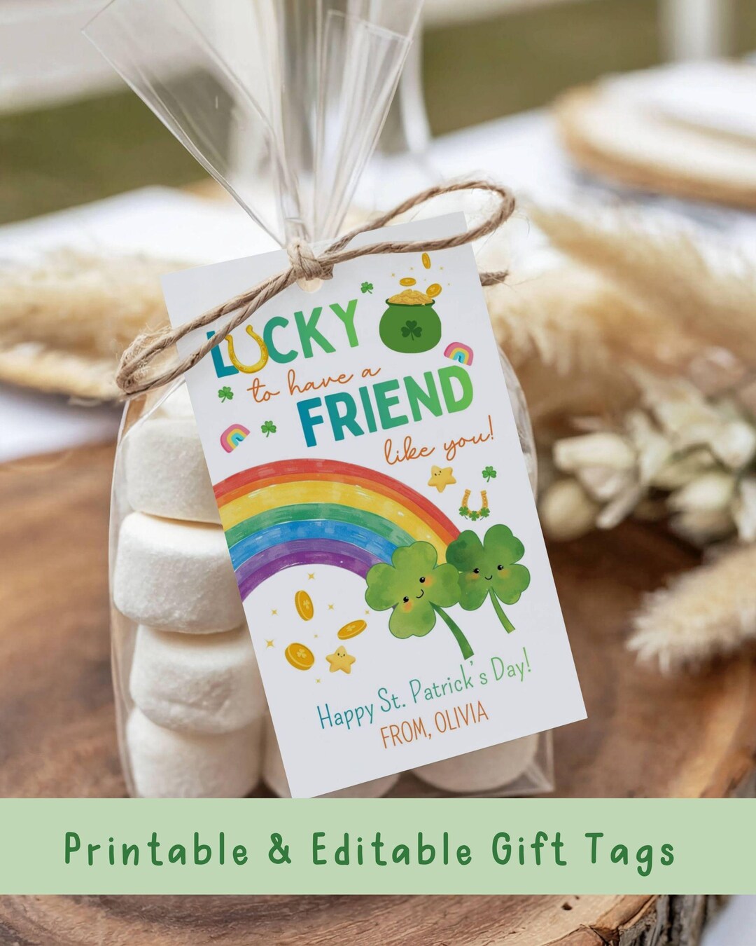 St Patricks Day Gift Tags Printable Lucky to Have A Friend Like You Tag ...