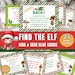 Printable Christmas Find the Elf Clue Cards 25 Festive Hide & Seek ...