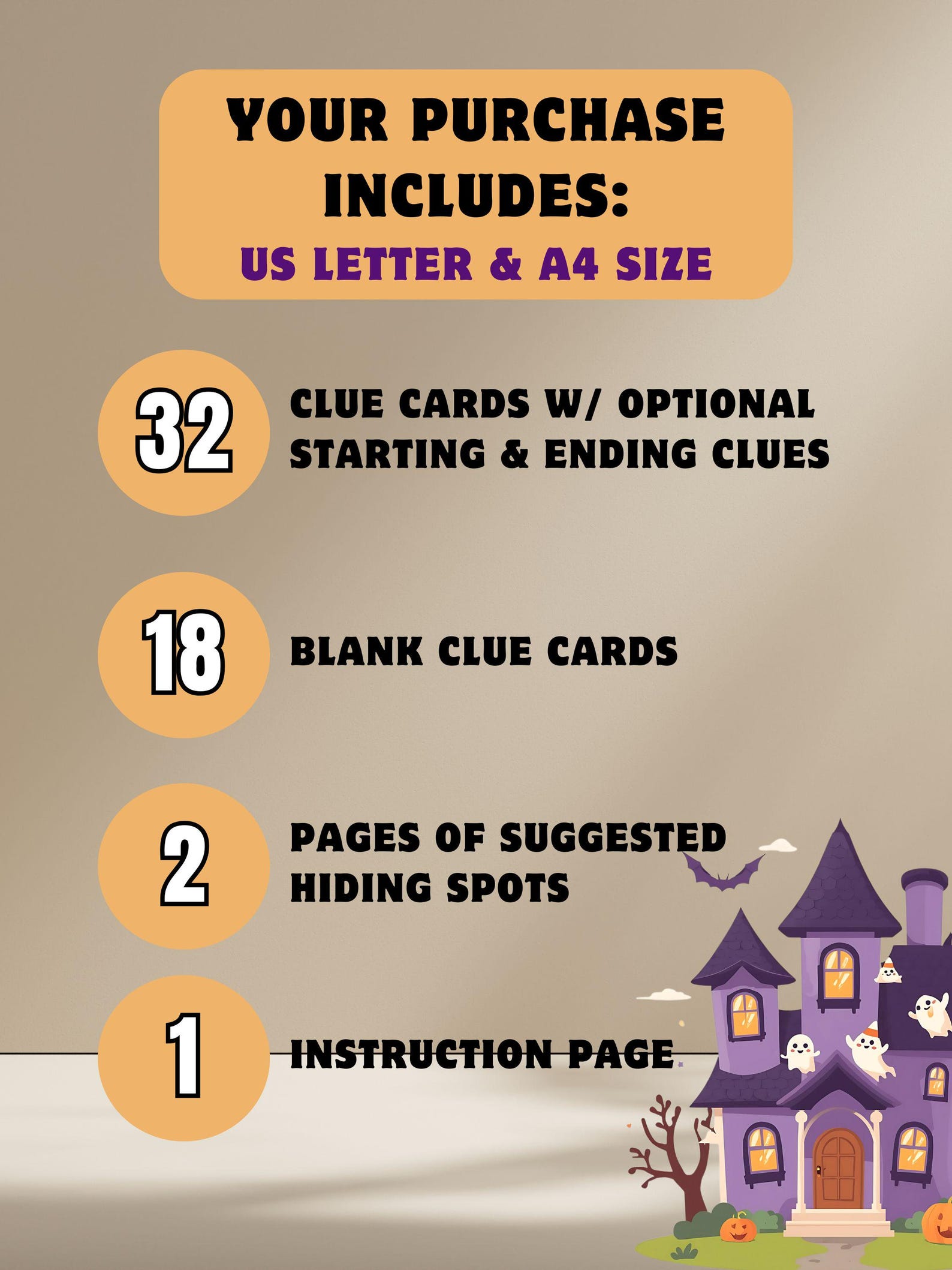 Halloween Scavenger Hunt Printable Indoor Outdoor Trick or Treat ...