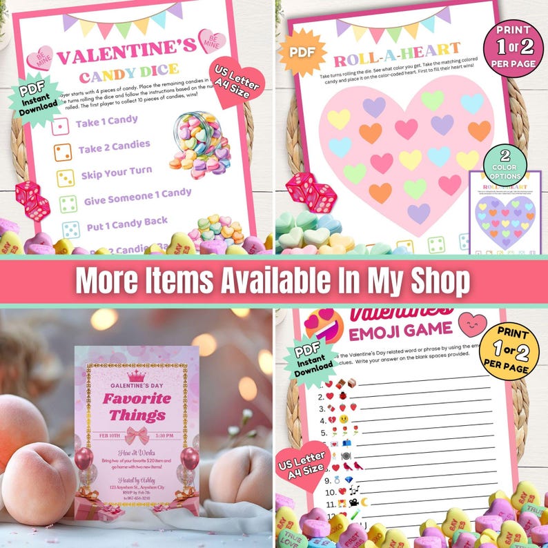 Valentine Emoji Game Printable PDF - Fun Valentines Day Party Game ...