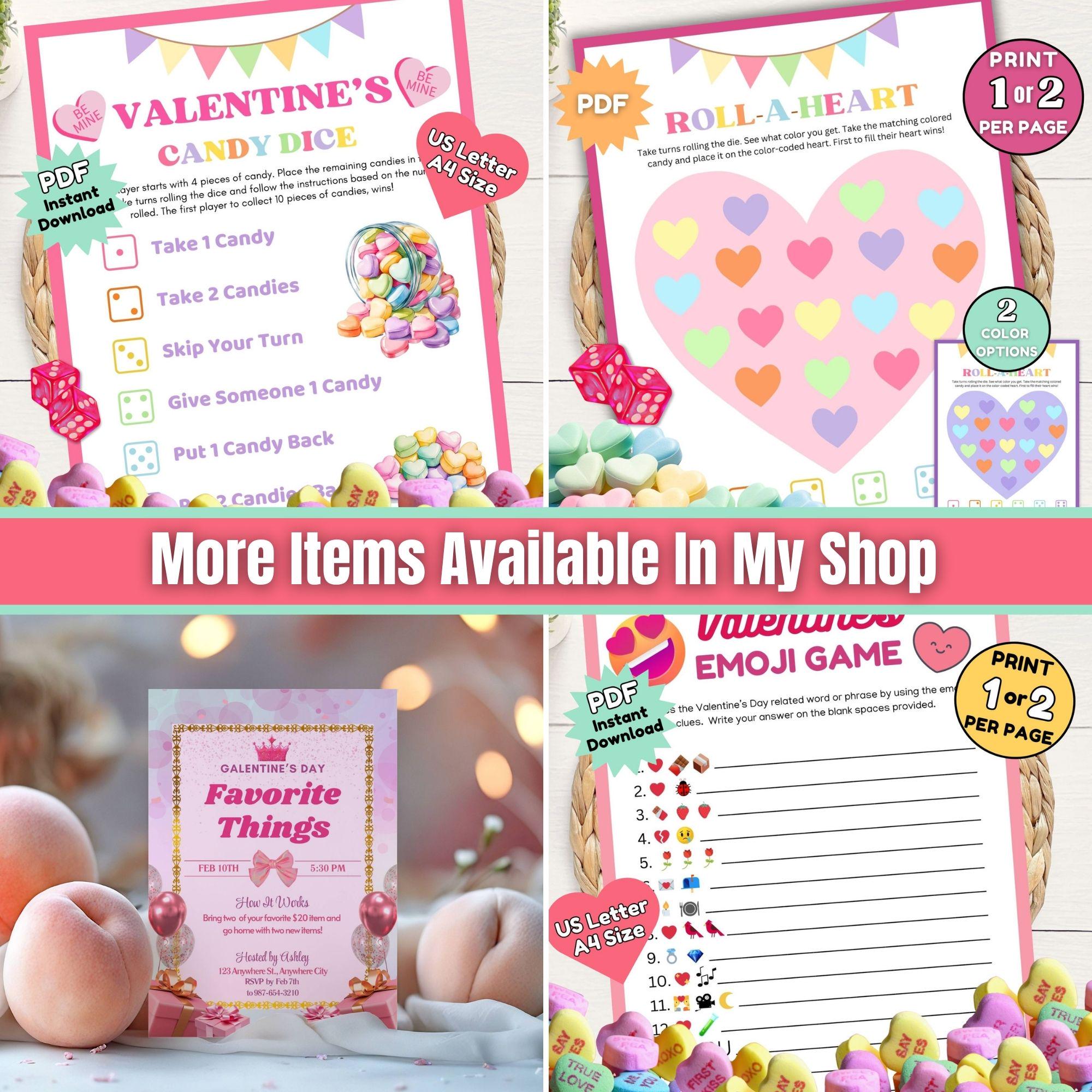 Valentine Emoji Game Printable PDF - Fun Valentines Day Party Game ...