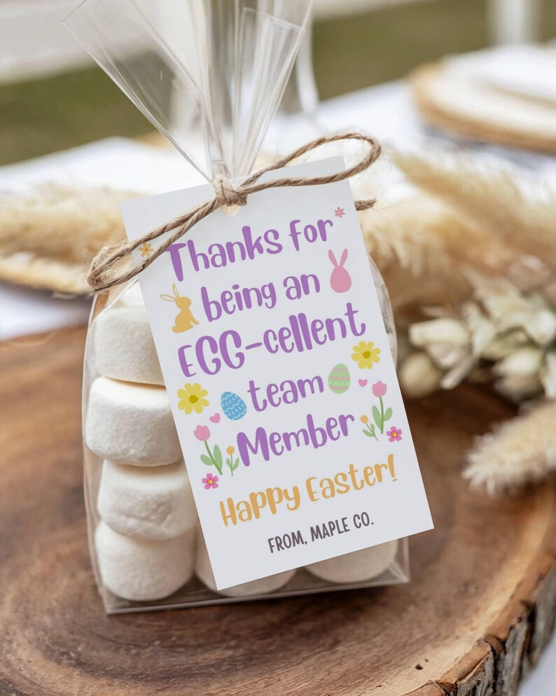 Easter Employee Appreciation Gift Tag Thanks for Being an Egg-cellent ...