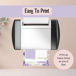 Printable Floral Planner Bundle – Digital Daily Weekly Monthly Purple ...