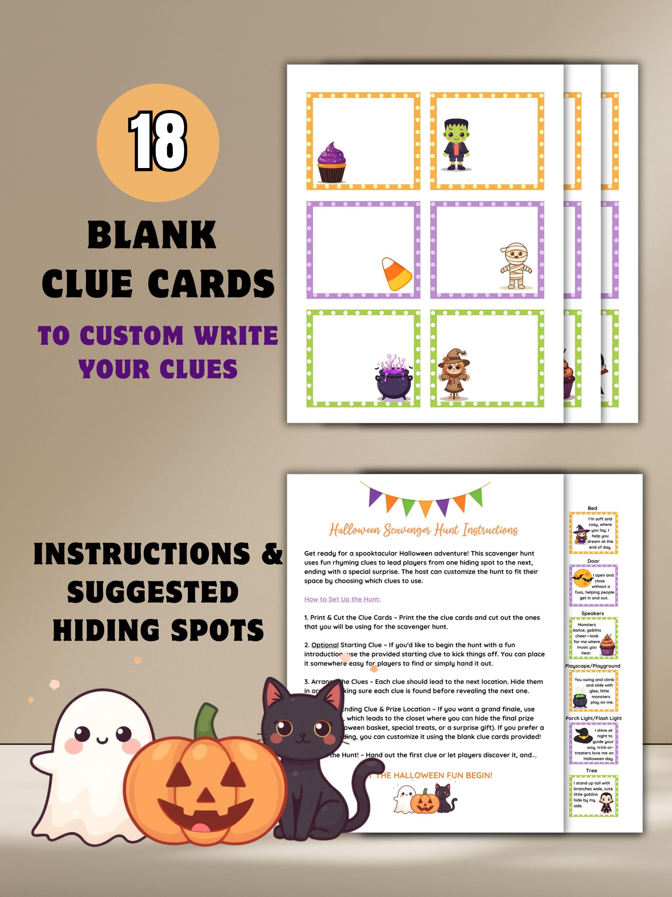 Halloween Scavenger Hunt Printable Indoor Outdoor Trick or Treat ...