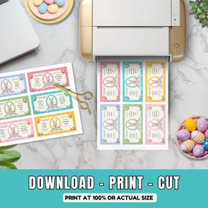 Easter Bunny Bucks Printable & Customizable Reward Coupons for Kids ...
