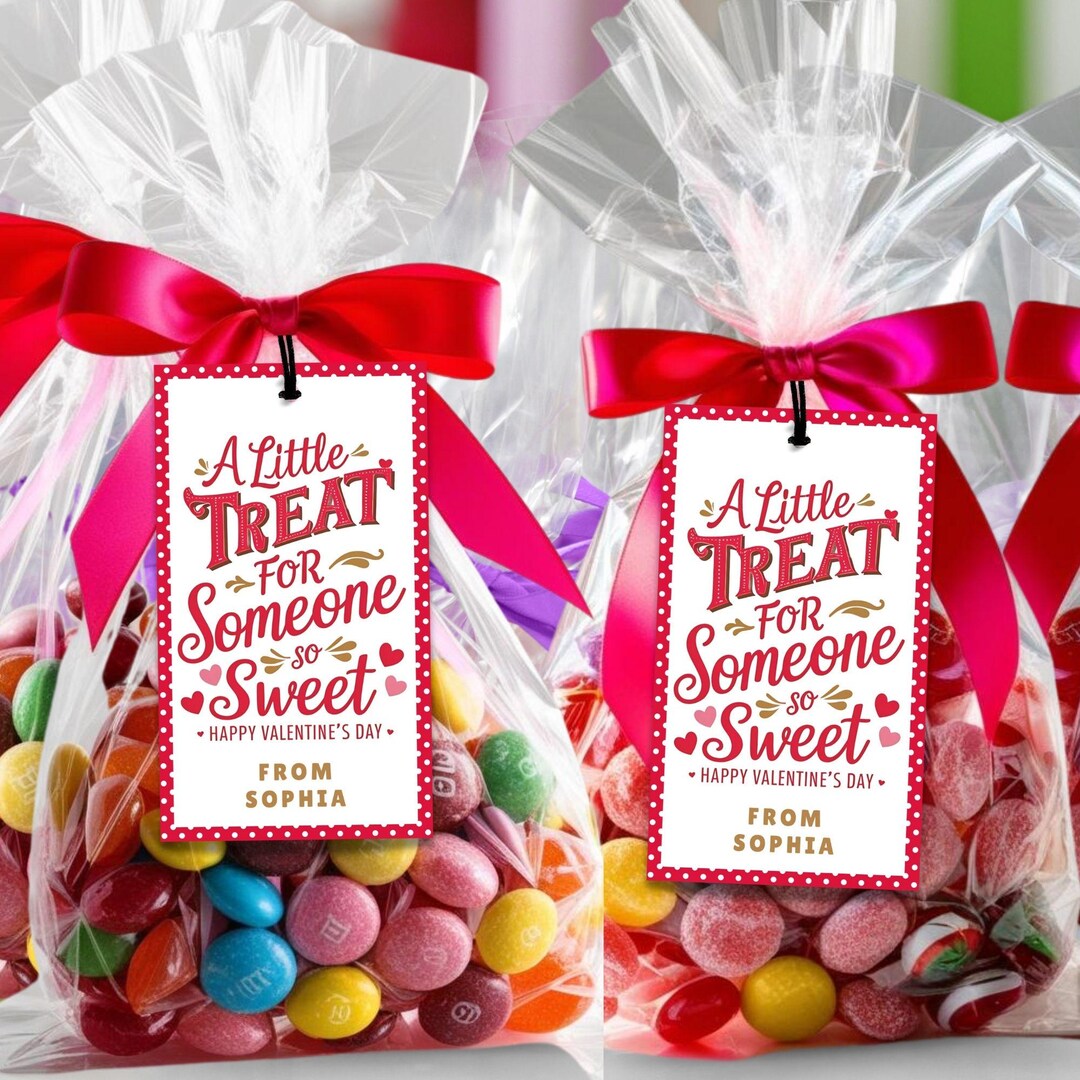 Editable Valentine Gift Tag Printable A Little Treat for Someone so ...