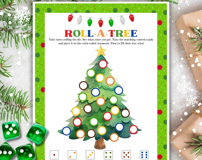 Roll A Snowman Game Printable Christmas Activity for Family Kids ...