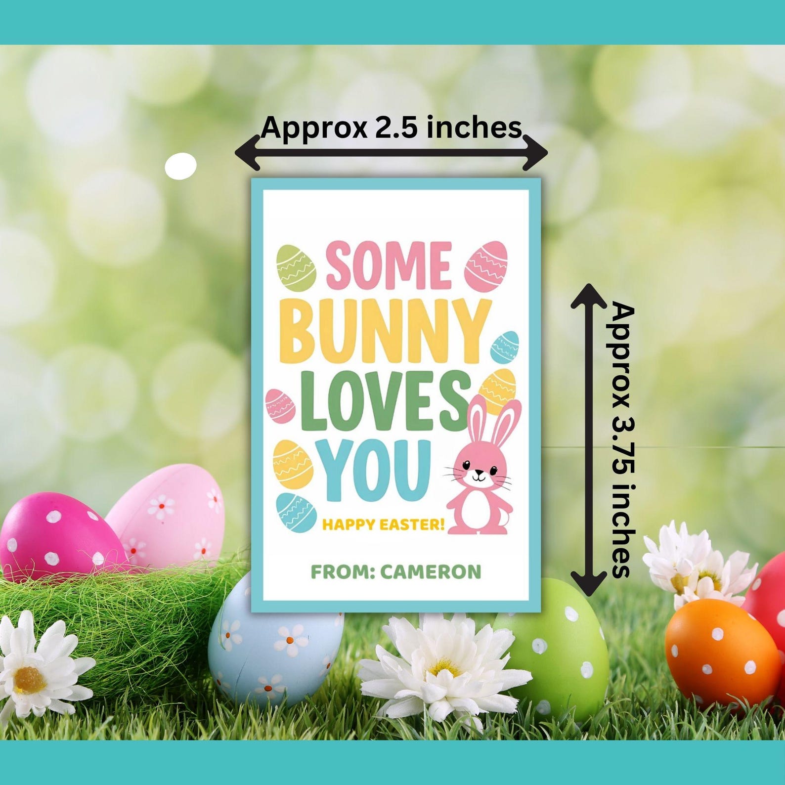 Some Bunny Loves You Printable Easter Gift Tag Easter Basket Tag Easter ...