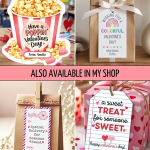Printable Valentine Gift Tags Kids Editable Sweet Treat Tags Classroom ...