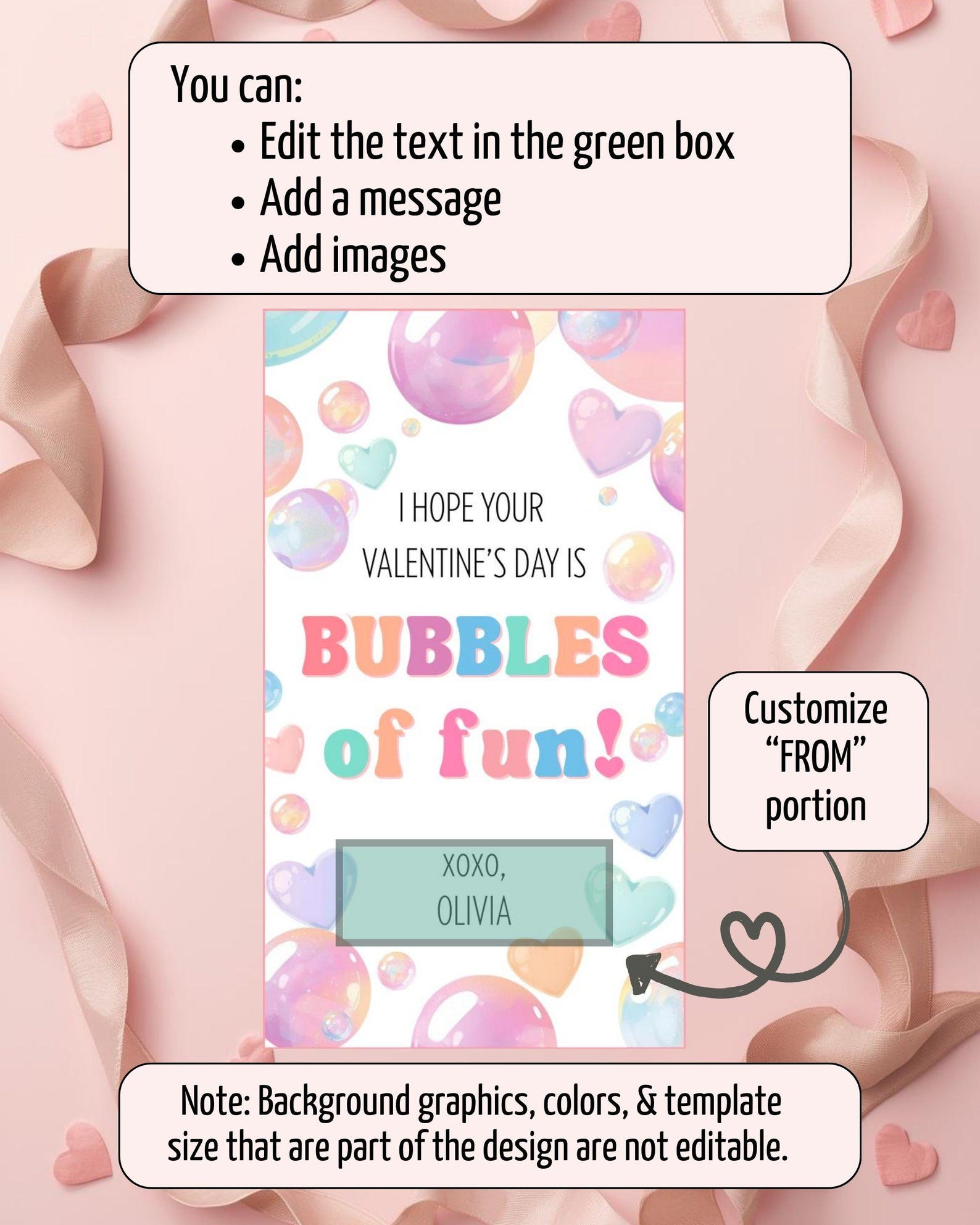 Bubbles Valentine Tags Bubbles of Fun Printable & Editable Bubble Wand ...