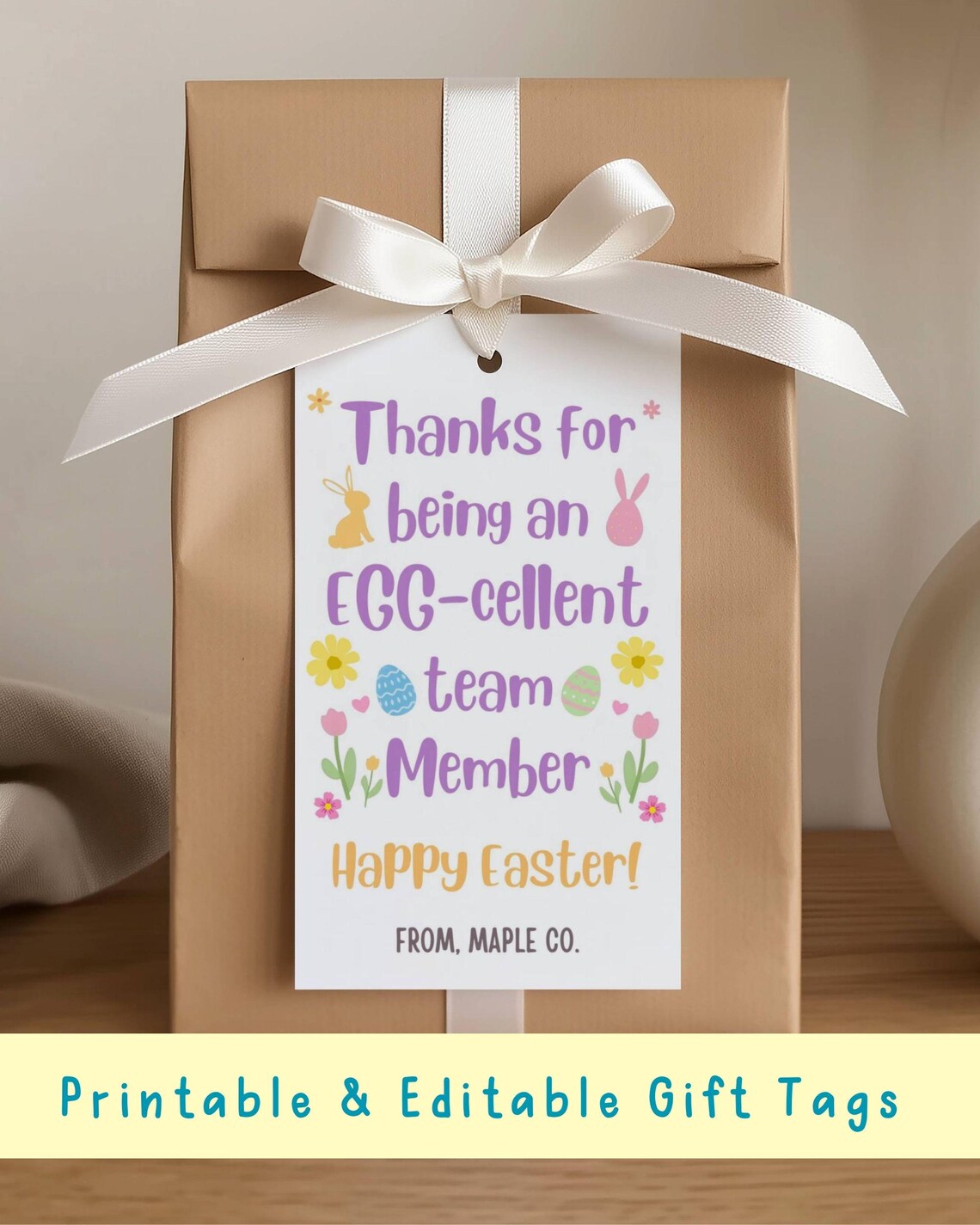 Easter Employee Appreciation Gift Tag Thanks for Being an Egg-cellent ...