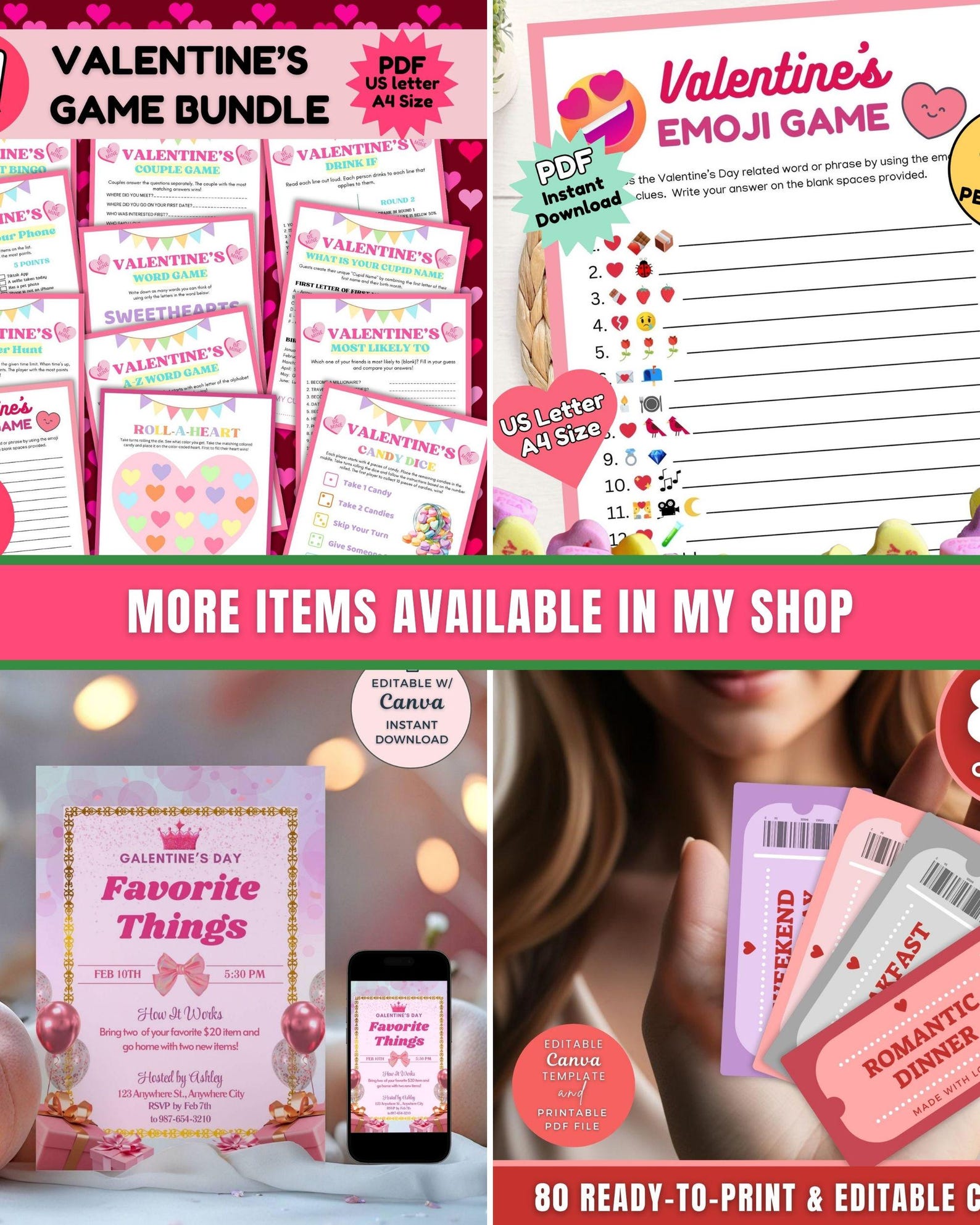 Popcorn Valentine Tags Printable PDF & Editable Canva Template | POPPIN ...