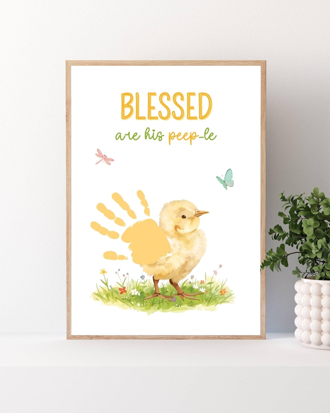 Easter Handprint Art Craft for Kids Chick Printable Christian Toddler ...