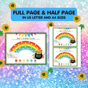 Roll a Rainbow Dice Game Printable Fun St Patricks Day Color Math Game ...