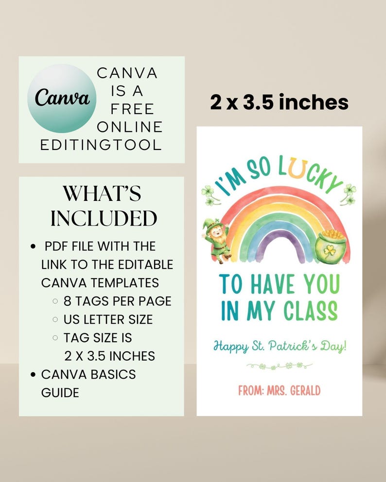 St Patrick’s Day Gift Tags Printable | I’m so Lucky to Have You in My ...