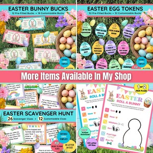 Printable Easter Roll A Bunny Dice Game Fun Family Activity for Kids ...