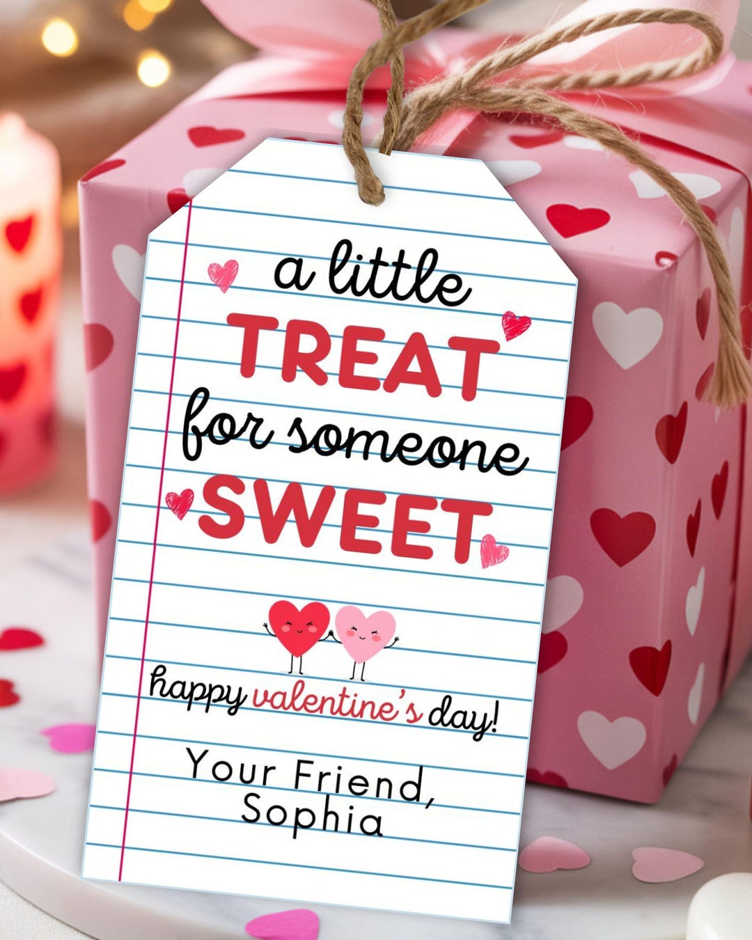 Printable Valentine Gift Tags Kids Editable Sweet Treat Tags Classroom ...