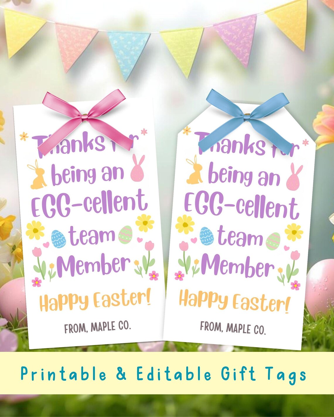 Easter Employee Appreciation Gift Tag Thanks for Being an Egg-cellent ...