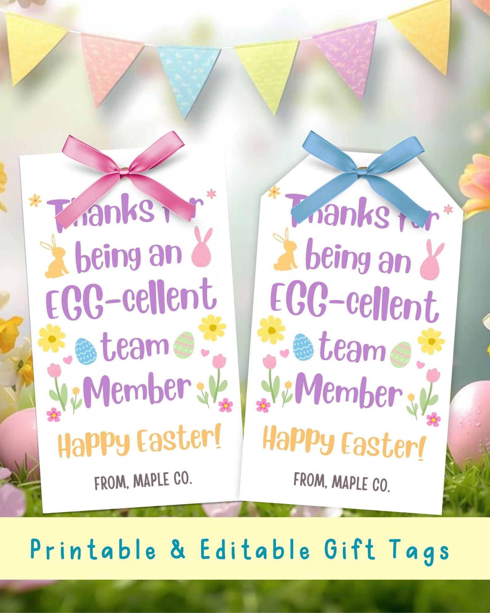 Easter Employee Appreciation Gift Tag Thanks for Being an Egg-cellent ...