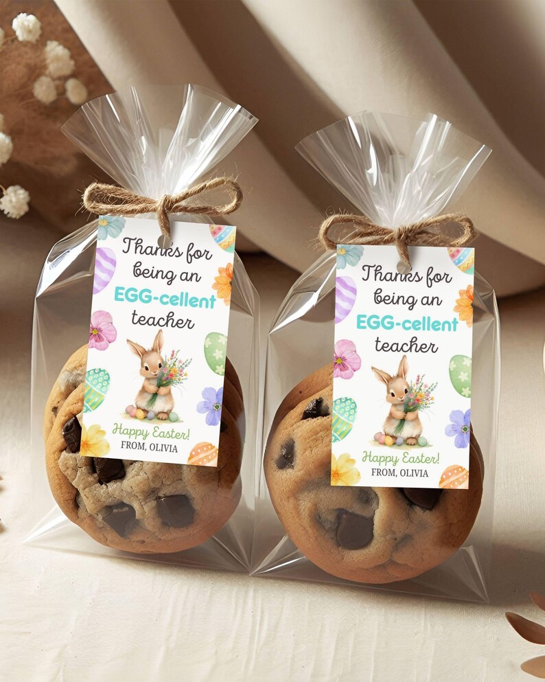 Easter Teacher Appreciation Gift Tag Thank You Eggcellent Teacher Gift ...